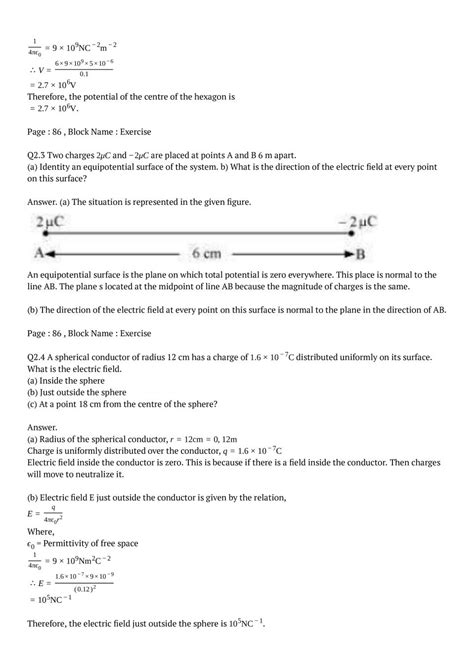 NCERT Solutions For Class Physics Chapter Electrostatic Potential And Capacitance Class
