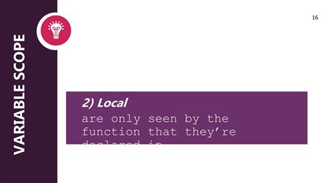 Variables Scope And Values Programming Pptx
