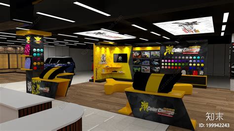 现代汽修店su模型下载【id199942243】知末su模型网