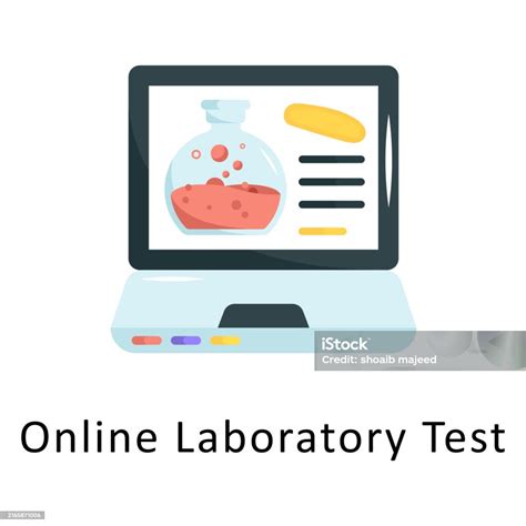 온라인 실험실 테스트 벡터 플랫 아이콘 디자인 일러스트 레이 션 흰색 배경에 기호 Eps 10 파일 0명에 대한 스톡 벡터 아트 및 기타 이미지 Istock