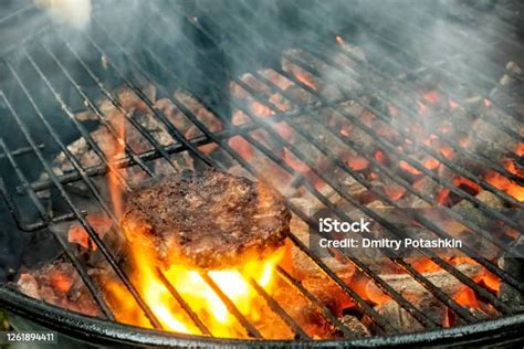 철사 선반에 숯 위에 조리 된 육즙이 많은 고기 스테이크 야외에서 불에 구운 고기 클로즈업 0명에 대한 스톡 사진 및 기타 이미지 Istock