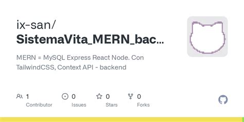GitHub Ix San SistemaVita MERN Backend MERN MySQL Express React