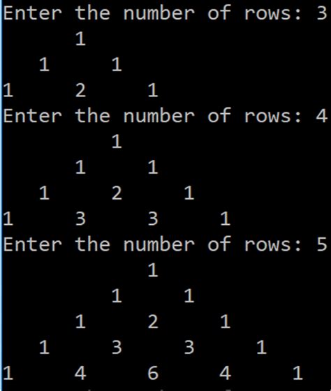 I Have Some Spacing Error In My Pascals Triangle Using C Programming
