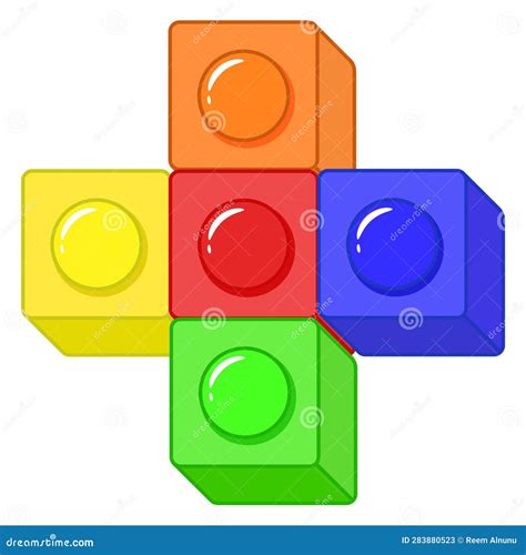 Lego Symbol Plus Mark In Colorful Blocks Stock Vector Illustration Of School Learn 283880523
