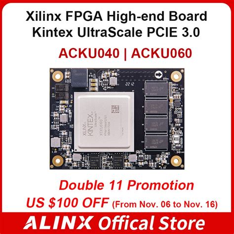 Som De Alinx Acku040 Acku060 Xilinx Kintex Ultrascale Xcku040 Xcku060