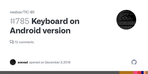keyboard on android version · issue 785 · nesbox tic 80 · github