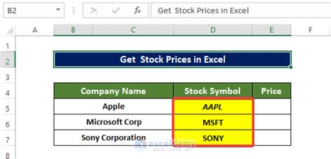 how to get stock prices in excel 3 easy methods exceldemy