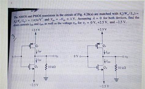 The NMOS And PMOS Transistors In The Circuit StudyX
