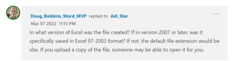 Excel Error Opening Xls Files In Newer Xslx Excel Version Microsoft Community