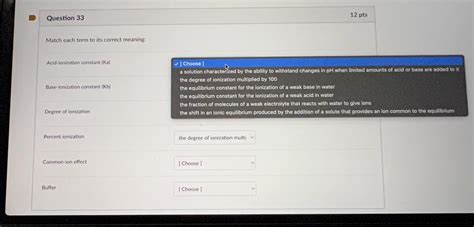 Solved Match Each Term To Its Correct Meaning