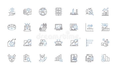 Sorting Line Icons Collection Categorization Organization