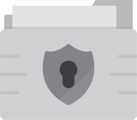 Folder Protection Flat Greyscale 9917184 Vector Art At Vecteezy