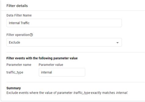 exclude internal traffic in ga4