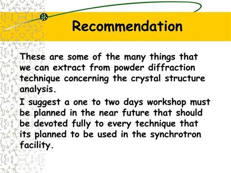 Ppt The Use Of Synchrotron Radiation In Crystal Structure Analysis Powder Diffraction