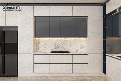 کابینت ام دی اف سفید آگرین چوب