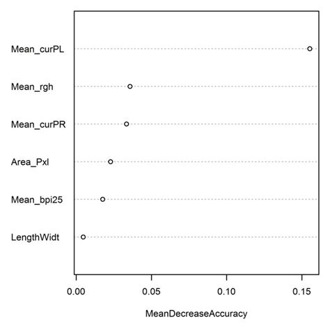 Predictor Feature Importance Expressed As The Mean Decrease In Accuracy