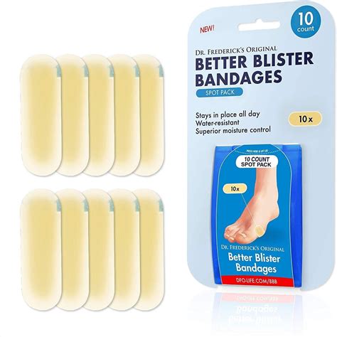 Dr Fredericks Original Better Blister Bandages 10 Ct Spot Pack