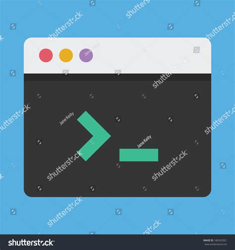Vector Command Line Icon Stock Vector Royalty Free 180532301 Shutterstock
