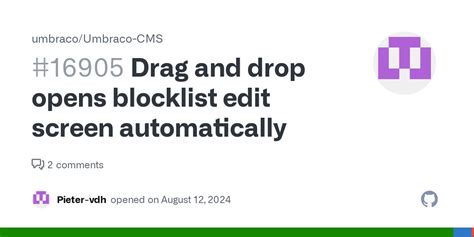 Drag And Drop Opens Blocklist Edit Screen Automatically · Issue 16905 · Umbracoumbraco Cms