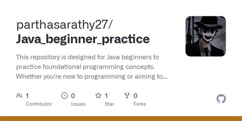 Github Parthasarathy Java Beginner Practice This Repository Is Designed For Java Beginners