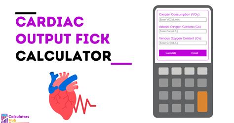 Cardiac Output Fick Calculator Online