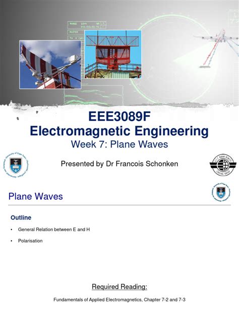 Eee3089f Plane Wave Propagation 2 Pdf