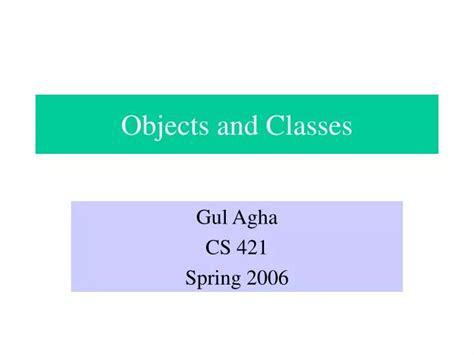 Ppt Objects And Classes Powerpoint Presentation Free Download Id