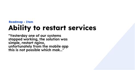 Ability To Restart Services Ploi Roadmap
