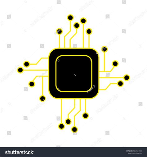 Processor Circuit Electrical Icon Stock Vector Royalty Free Shutterstock