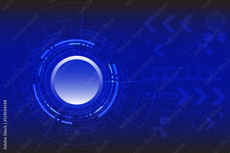 Blue Tech Vector Background Stock Vector Adobe Stock