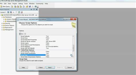 How To Generate SQL INSERT Scripts For A Table Using Management Studio