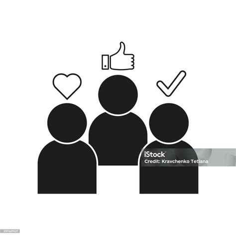 사람 그룹 아이콘입니다 사회적 상호 작용 기호 커뮤니티 참여 개념 벡터 일러스트 레이 션 개념에 대한 스톡 벡터 아트 및 기타 이미지 Istock