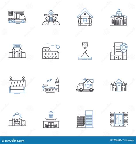Property Data Analytics Line Icons Collection Insights Analytics