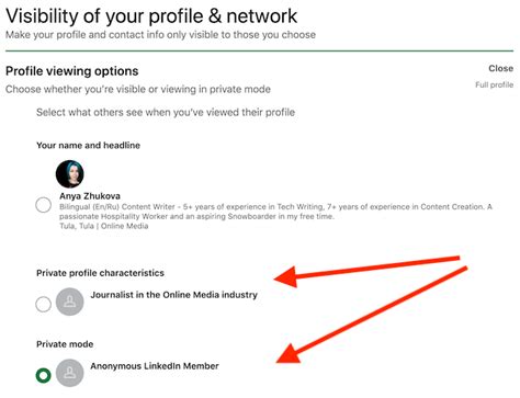 what is linkedin private mode and how to view profiles using it