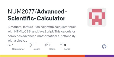 Github Num2077advanced Scientific Calculator A Modern Feature Rich