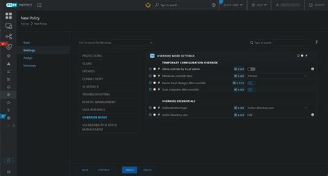 How To Use Override Mode Eset Endpoint Security 12 Eset Online Help