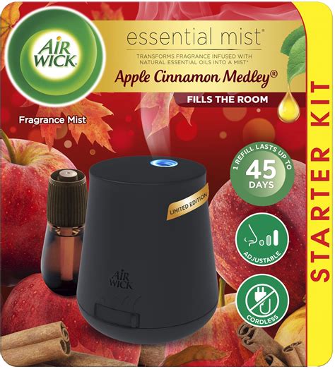 Air Wick Essential Mist Starter Kit Diffuser Refill Apple Cinnamon