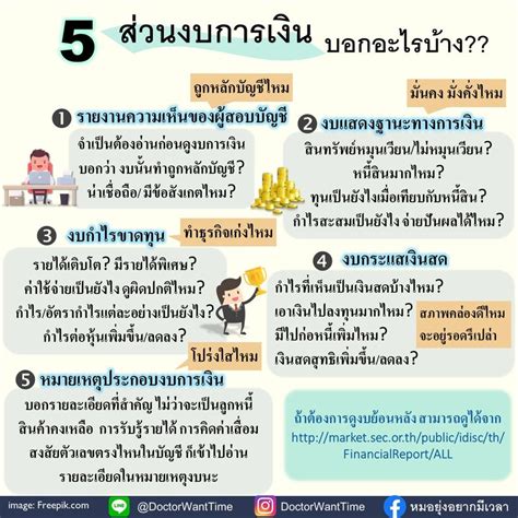 [doctorwanttime] 5 ส่วนงบการเงิน บอกอะไรบ้าง ช่วงนี้จะเป็นช่งที่บริษัทต่างๆ ในตลาดหุ้นมีงบ