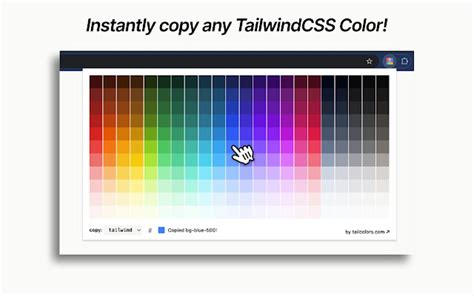 Tailcolors Tailwind CSS Color Palette For Google Chrome Extension
