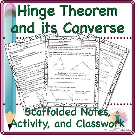 Hinge Theorem Scaffolded Notes Activity And Classwork Amped Up