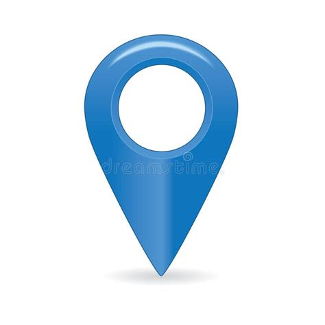 Blue Map Pointer Symbol Stock Vector Illustration Of Sign 134934966
