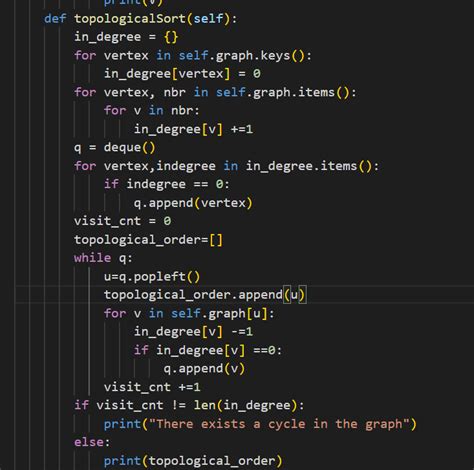 solved i ve implement topological sort like this and i want