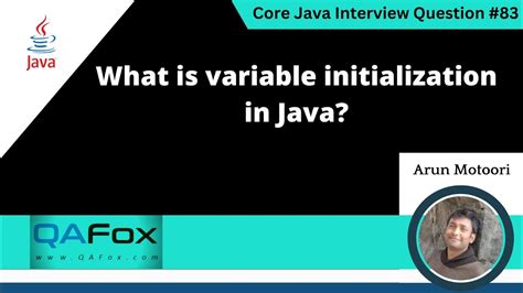 What Is Variable Initialization In Java Core Java Interview Question 83 Youtube