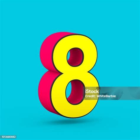 빨간색과 노란색 숫자 8 파란색 배경에 고립 된 슈퍼 히어로 0명에 대한 스톡 사진 및 기타 이미지 0명 3차원 형태 노랑 Istock