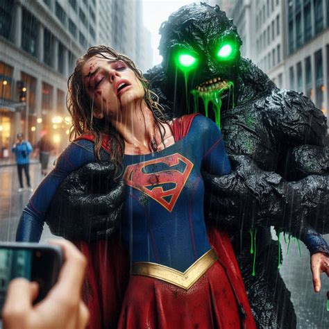 Supergirl Vs Kryptonite Monster By Badguy1313 On Deviantart