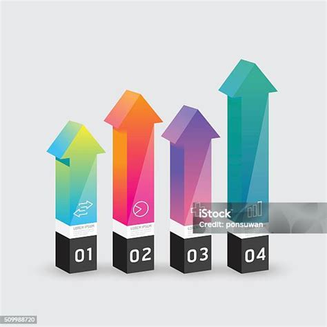 벡터 인포그래픽 형판 현대적이다 화살표 화단 디자인식 3차원 형태에 대한 스톡 벡터 아트 및 기타 이미지 3차원 형태 개념 개념과 주제 Istock