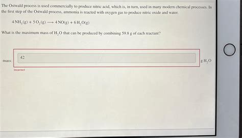 Solved The Ostwald Process Is Used Commercially To Produce