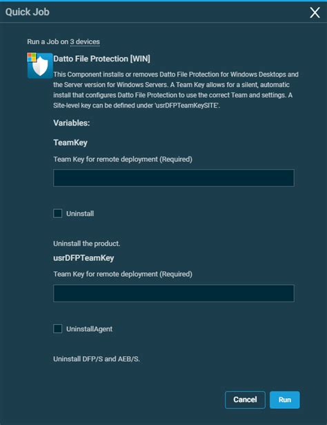 Datto File Protection Integration