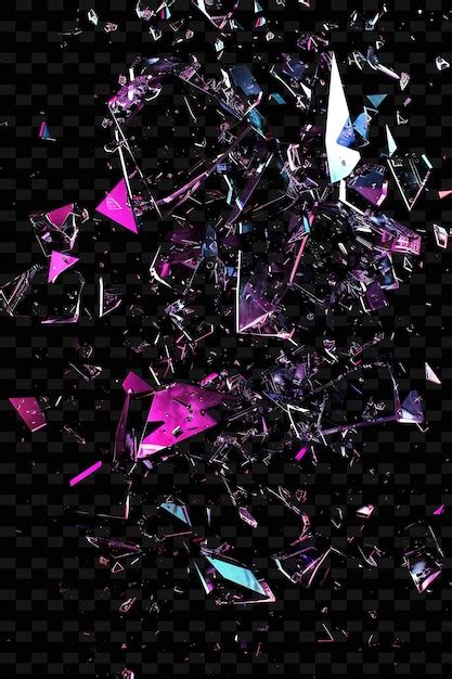 Premium Psd Shattered Obsidian Fragments With Sharp And Jagged Edges