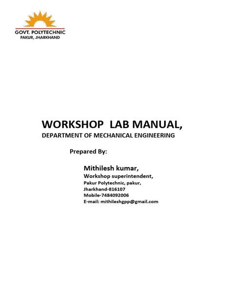 Workshop Lab Manual Pdf Forge Forging